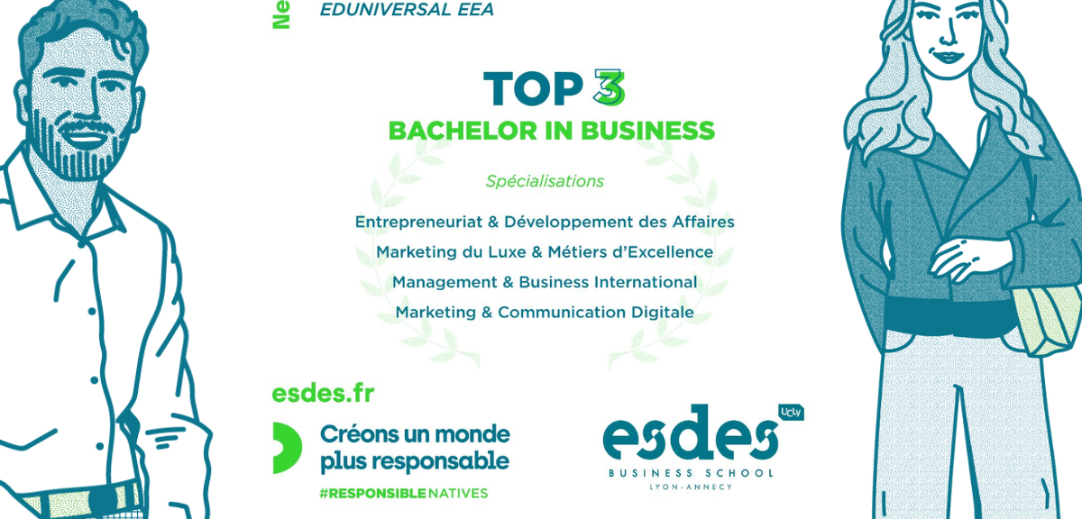 Classement Eduniversal : Le Bachelor de l'Esdes au sommet - ESDES Business School